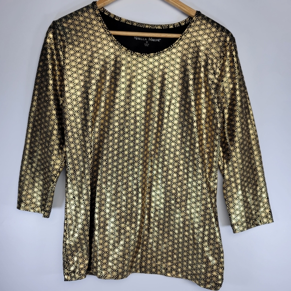 Rebecca Malone | Tops | Rebecca Malone Womens M Pullover Shimmer Blouse ...
